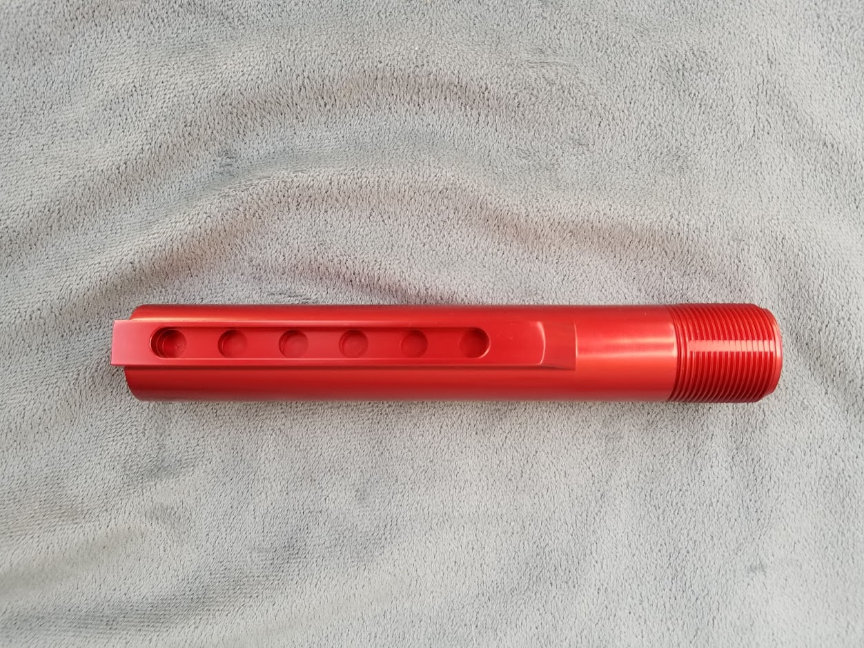 Mil Spec 6 Position Buffer Tube- Metallic Red | Apache Armaments